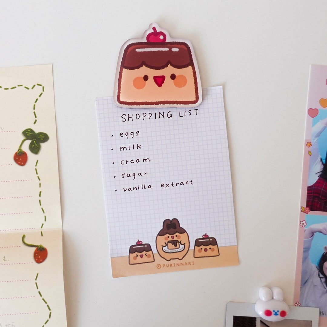 Purin Acrylic Magnet Cute Pudding Flan - Etsy