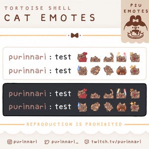 Tortoise Shell Cat Emotes Bundle of 10 [ P2U ] | Discord/twitch/youtube ...