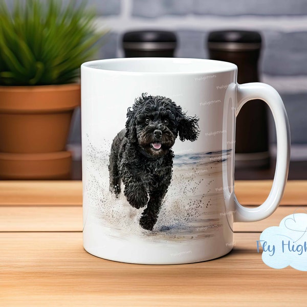Black Cavapoo Mug - Etsy UK