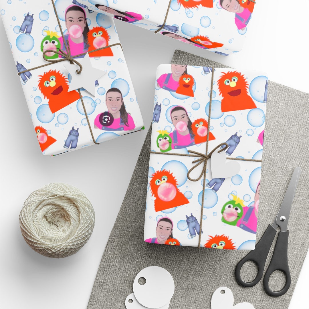 Ms Rachel Icky Sticky Bubblegum Blue Boys Custom Happy Birthday Party ...