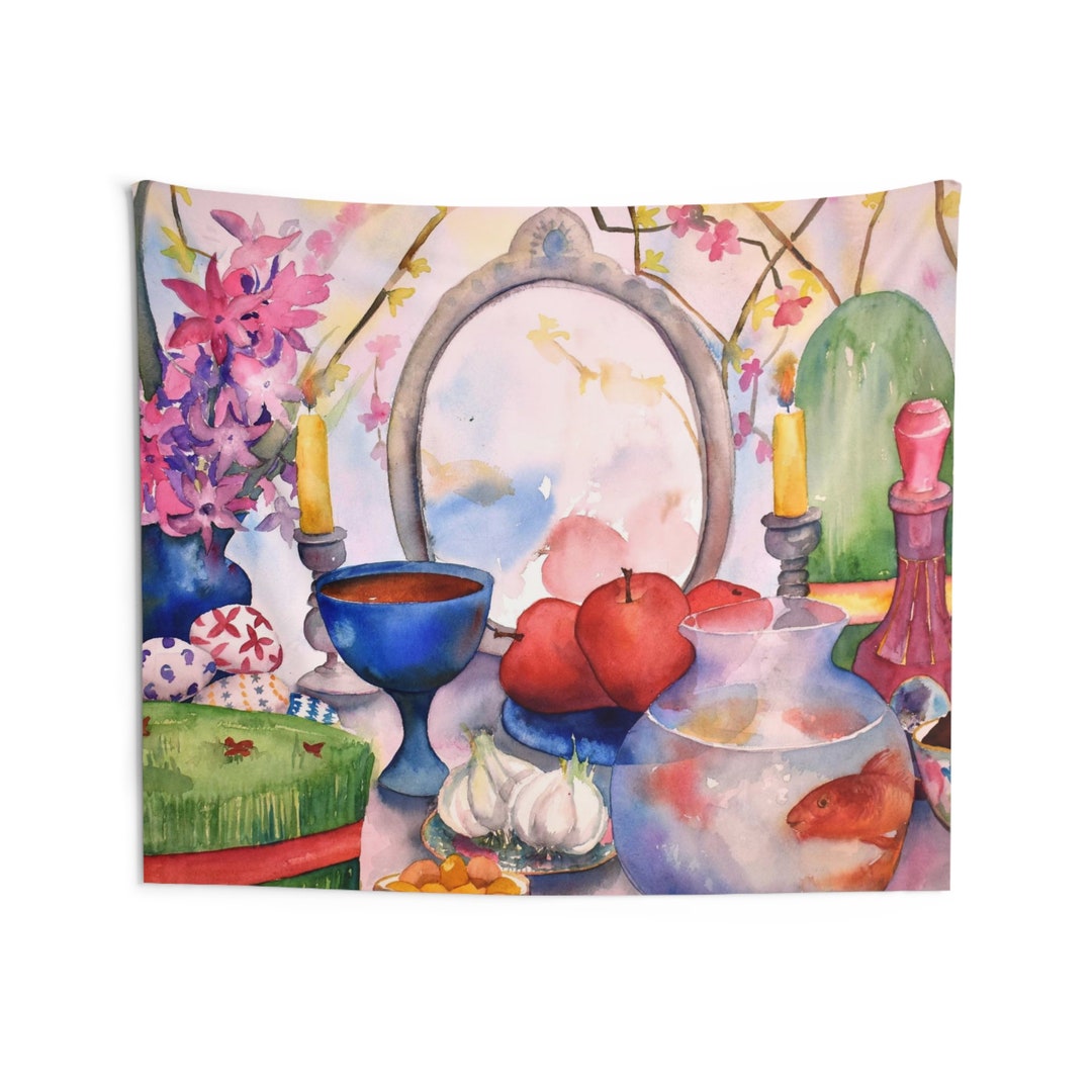 Happy Nowruz Celebration Norooz Door Decoration Haftseen Hanging Fabric ...