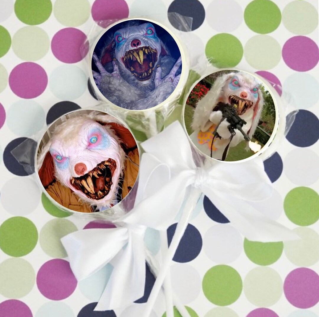 1 Dozen Customizable Edible Image Scary Mean Evil Easter Bunny Party ...