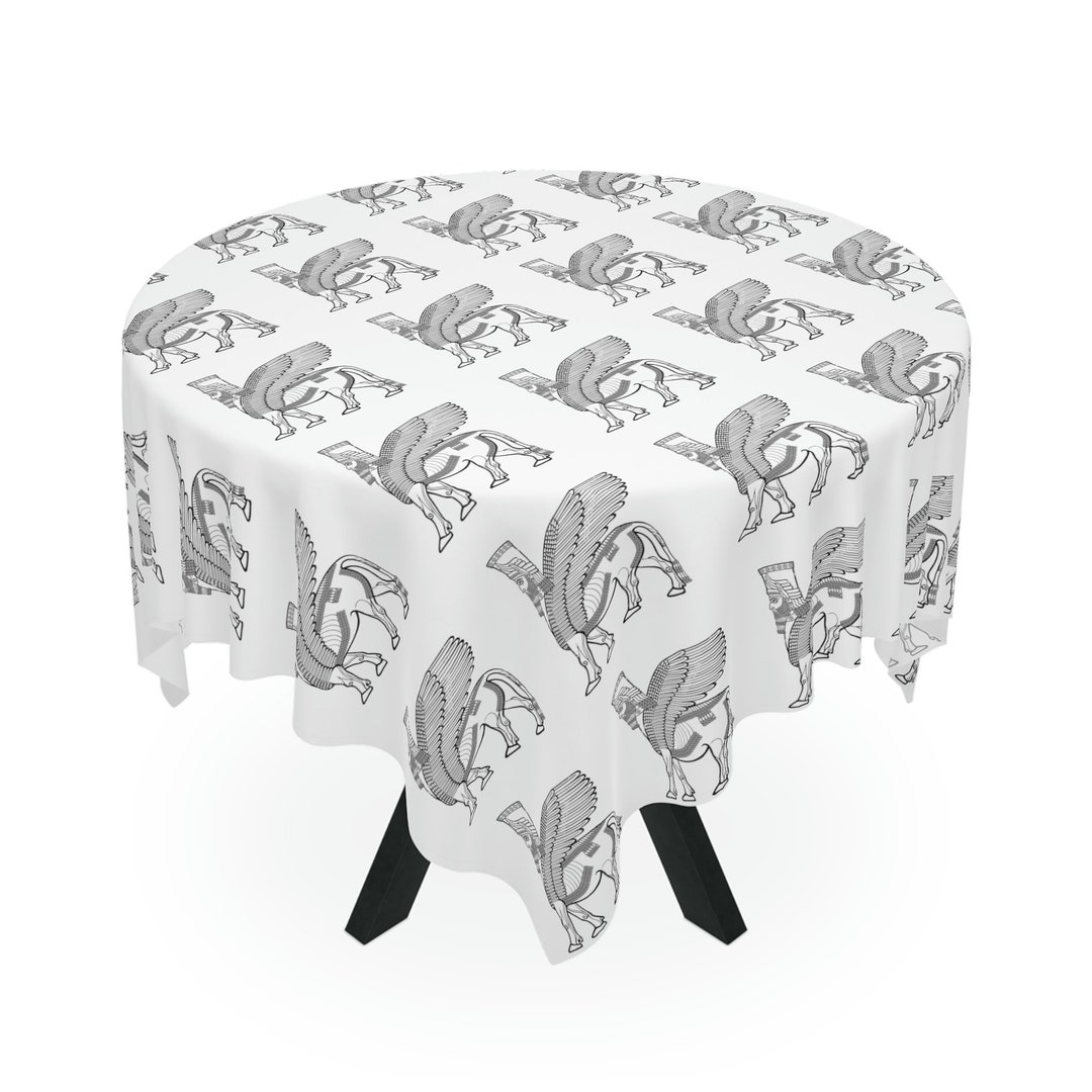 Assyrian Lamassu Winged Bull 55x55 Inch Tablecloth - Etsy
