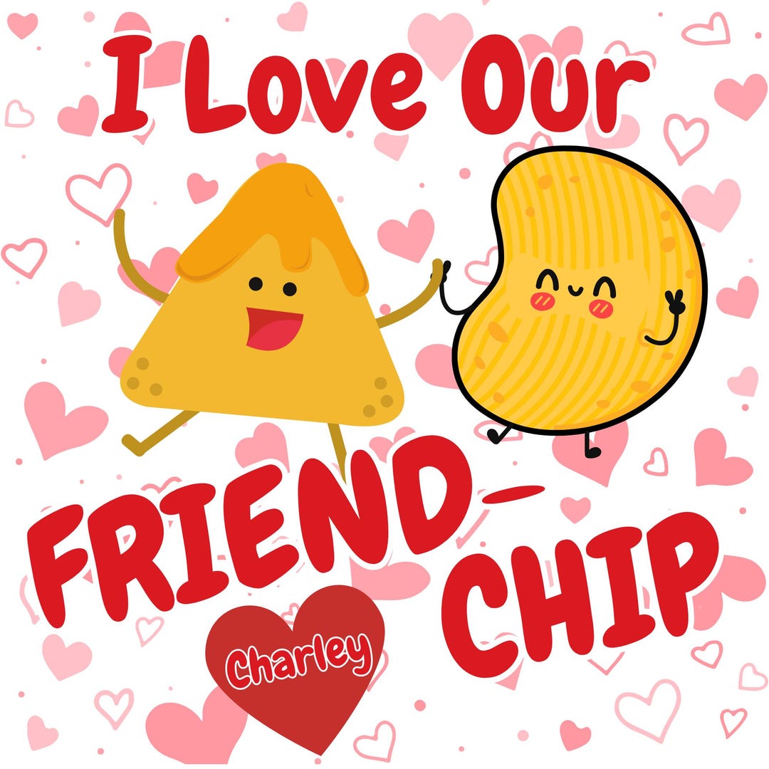 1 Dozen 12 Stickers Custom Bag of a Chips Friendship Friendchip Snack ...