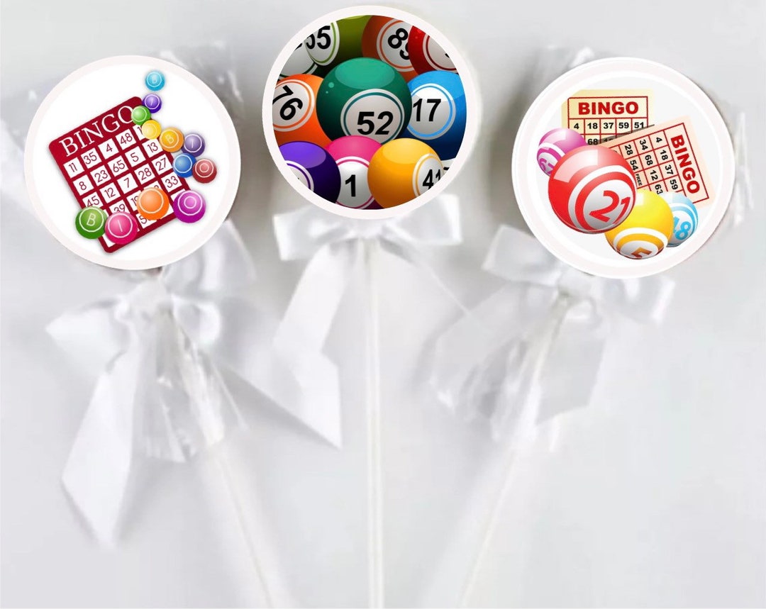 1 Dozen Bingo Birthday Favors Chocolate Party Favor Lollipops - Etsy UK