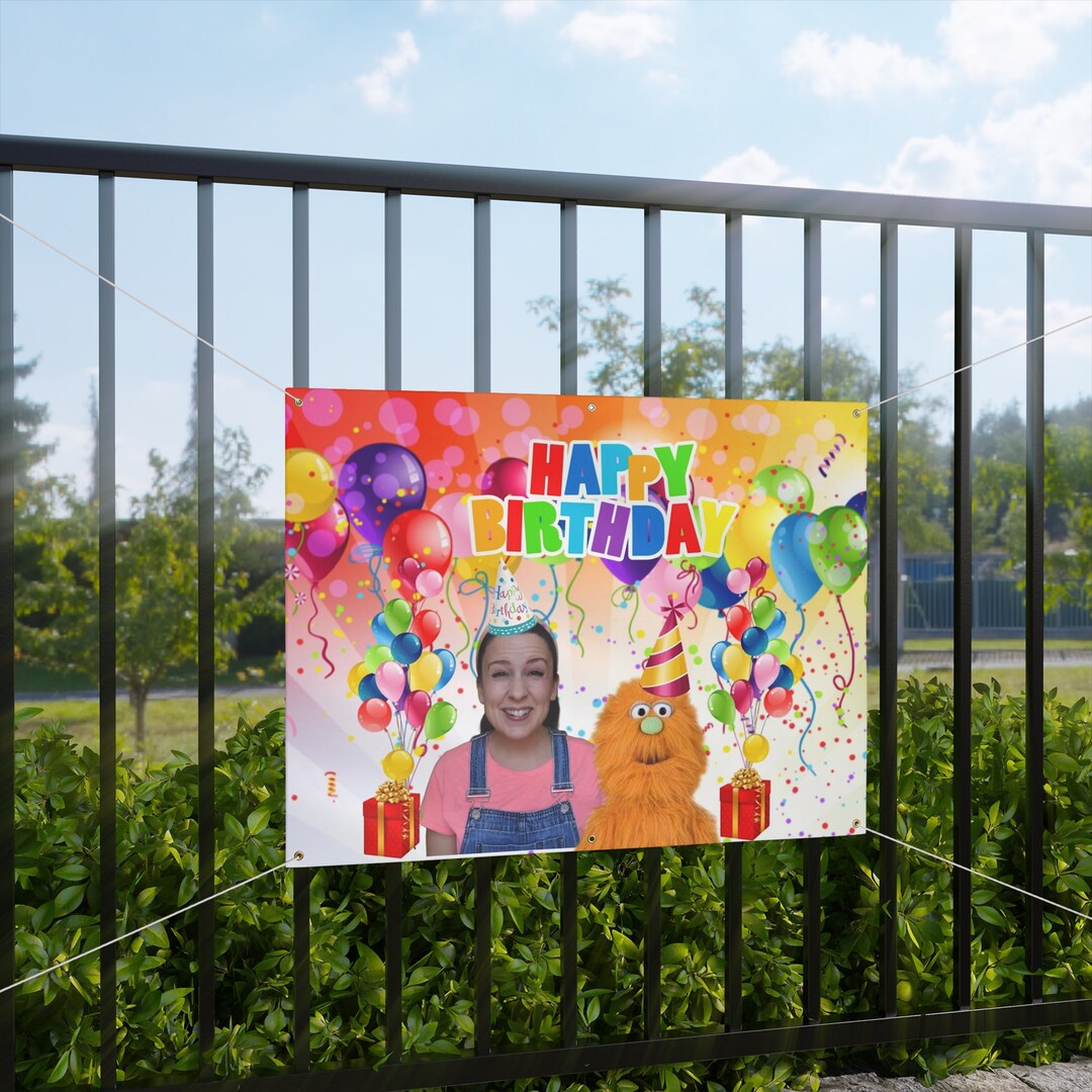 Ms Rachel GIANT Size Happy Birthday Celebration Backdrop Banner 4 Sizes ...