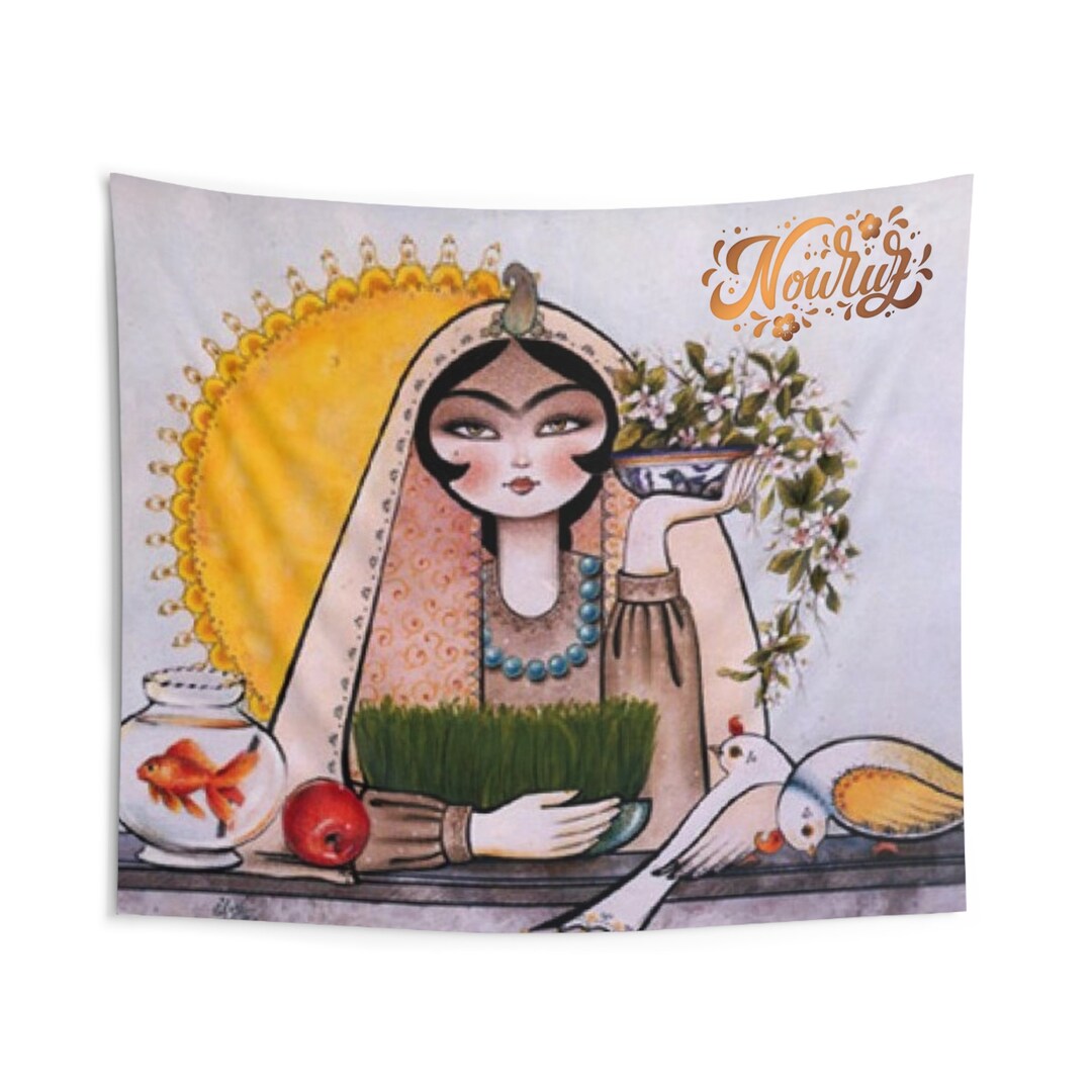 Happy Nowruz Celebration Norooz Door Decoration Haftseen Hanging Fabric ...