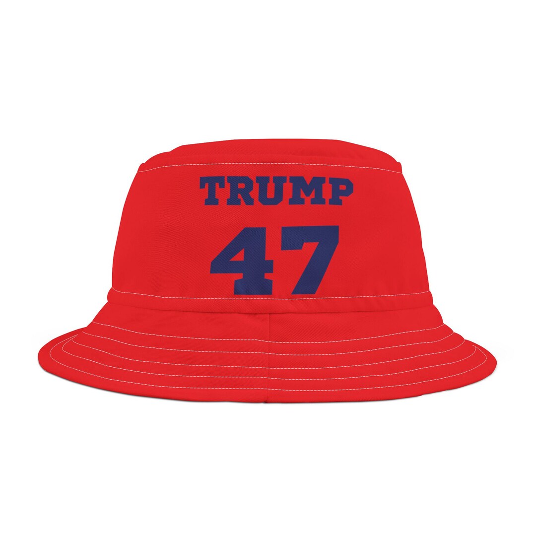 Trump 2024 MAGA Make America Great Again 45 47 Red Bucket Hat - Etsy
