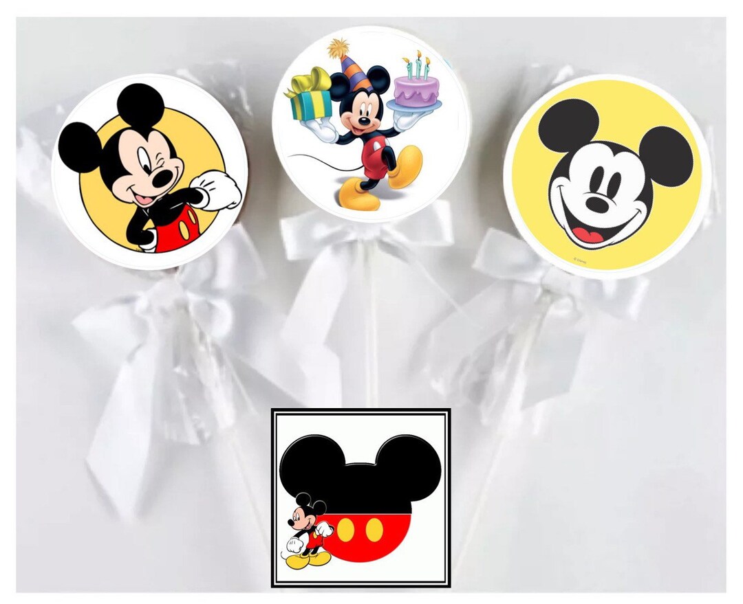 1 Dozen Cartoon Mouse Birthday Party Favors Chocolate Lollipops - Etsy