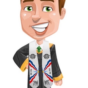 Assyrian Flag Assyrian Pride Lamassu Winged Bull Graduation Stole ...