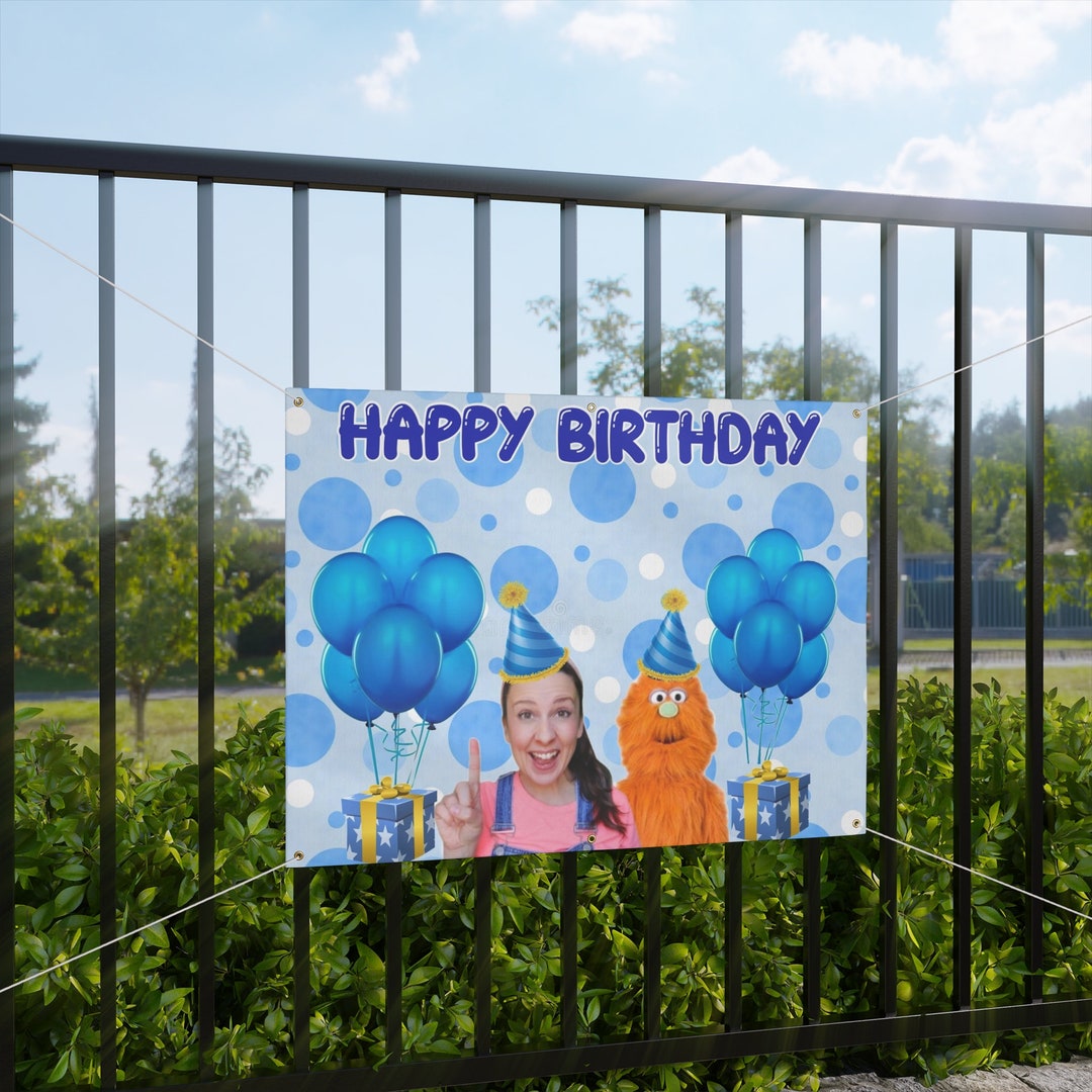 Happy 1st Birthday HUGE Ms Rachel First Birthday Boys Blue - Etsy