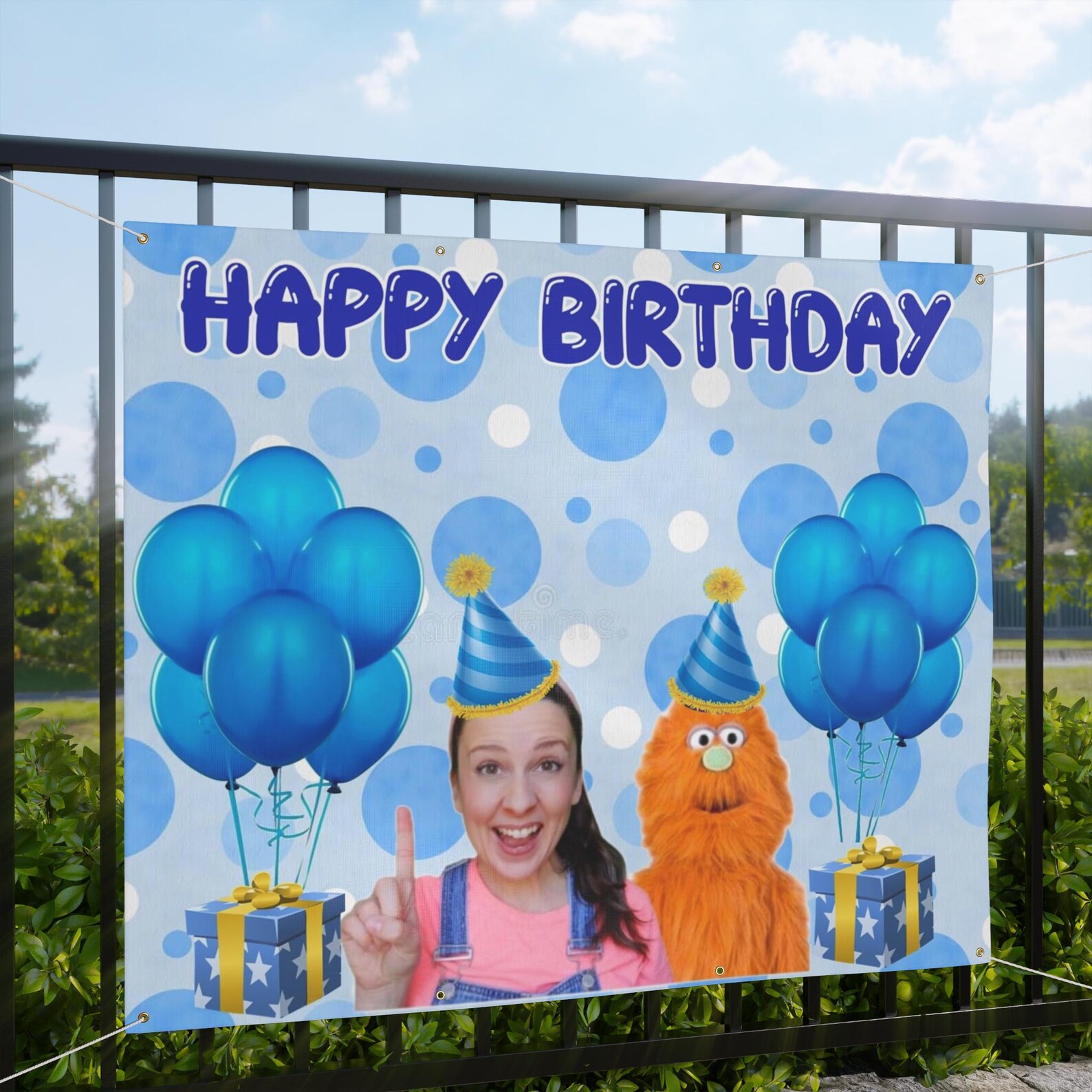 Happy 1st Birthday HUGE Ms Rachel First Birthday Boys Blue Banner 2 ...
