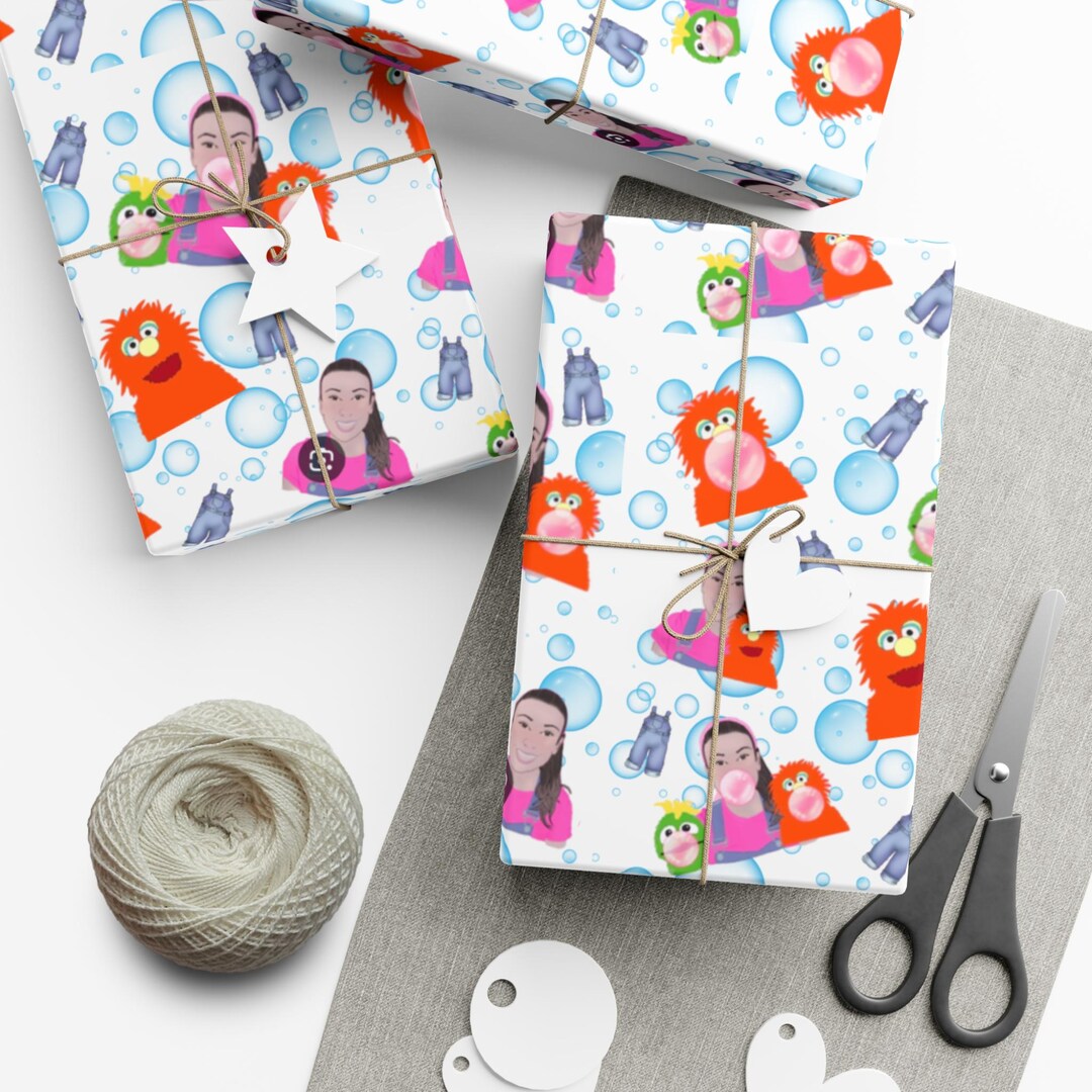 Ms Rachel Icky Sticky Bubblegum Blue Boys Custom Happy Birthday Party ...