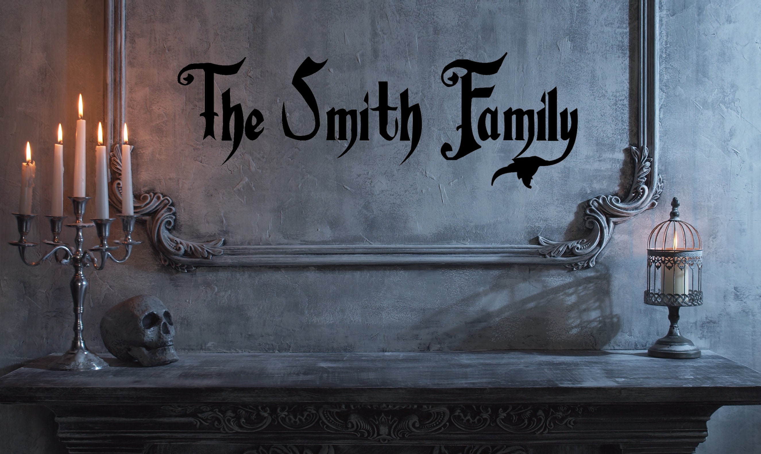 Personalized Addams Family Decal Horizontal Vinyl Wall - Etsy