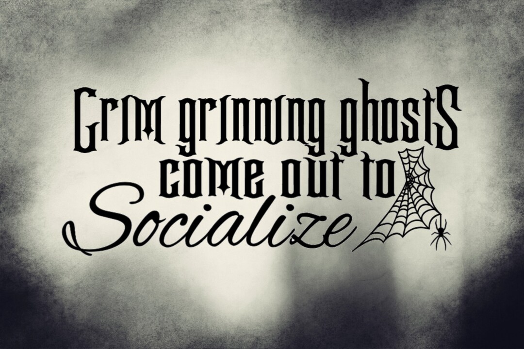Grim Grinning Ghosts - Vinyl Wall Decal - Etsy