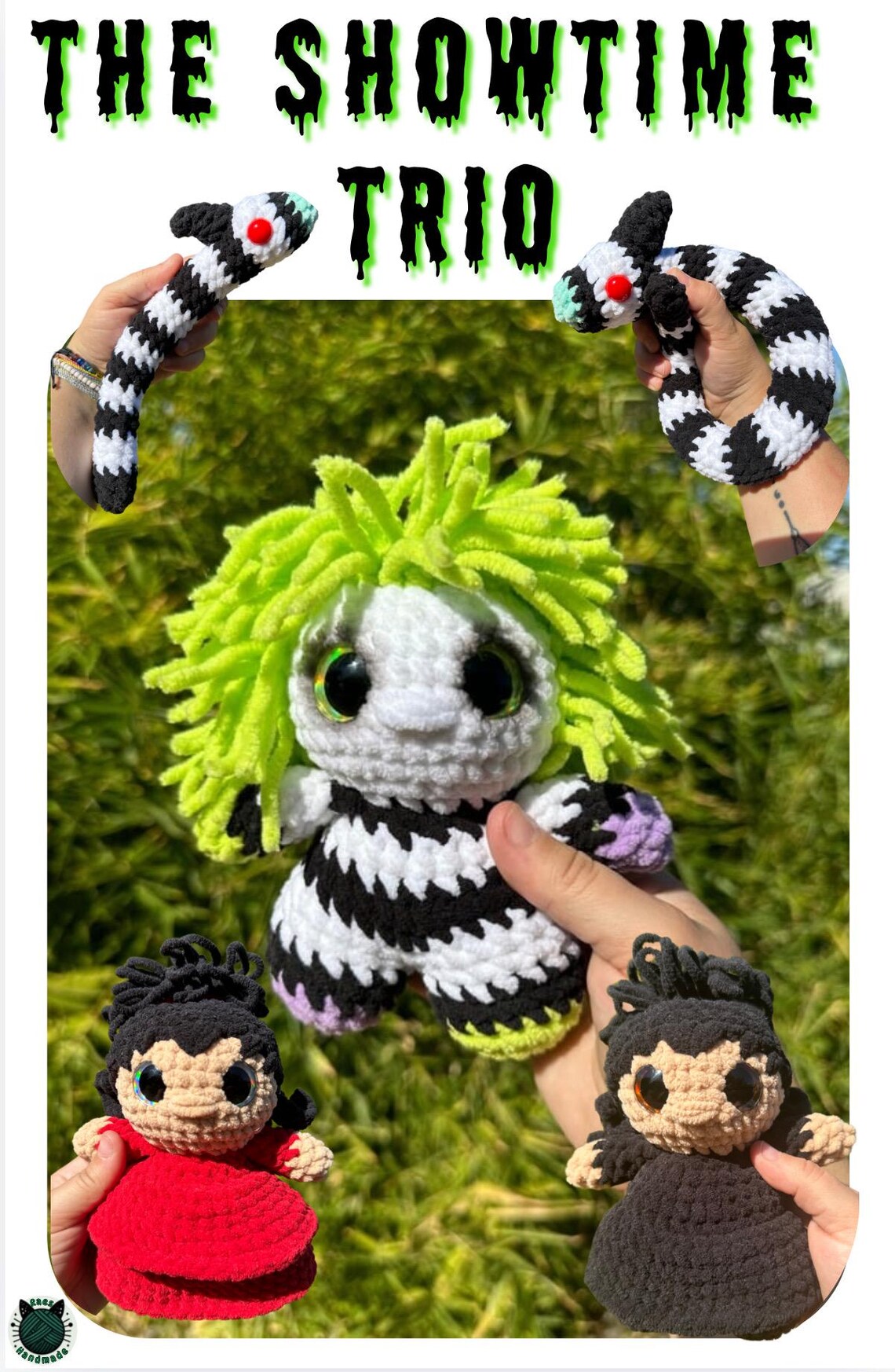 The Showtime Trio/crochet Pattern/the Juice/the Goth Bride/the ...