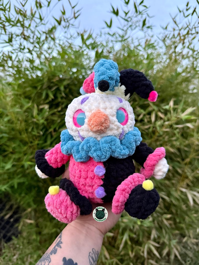 Crochet Jester Pattern PDF | Amigurumi Jester | Whimsical Clown Plush ...