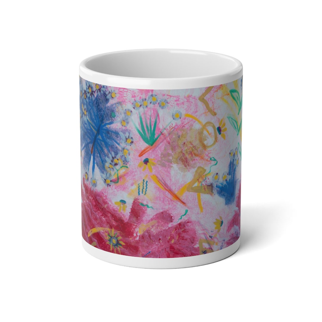 Jumbo Portrait Mug 20oz. Extra Large Hot/cold Mug With Oversized Handle ...