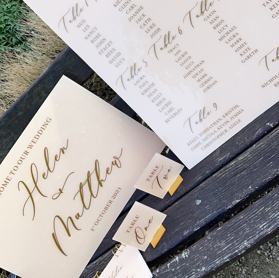 Acrylic Wedding Sign Bundle Wedding Sign Package - Etsy