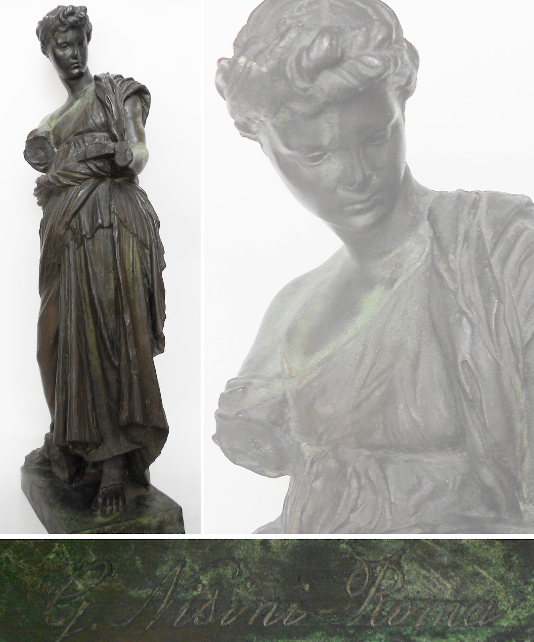 ANCIENT ITALIAN BRONZE Sculpture Woman Bronze Statue - Etsy