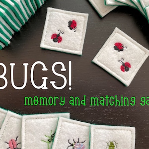 Bug Matching and Memory Game for Kids Handmade - Etsy