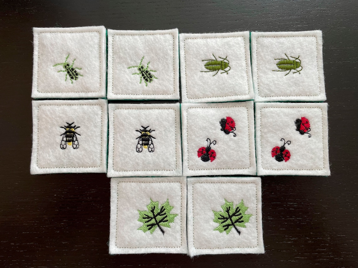Bug Matching and Memory Game for Kids Handmade - Etsy