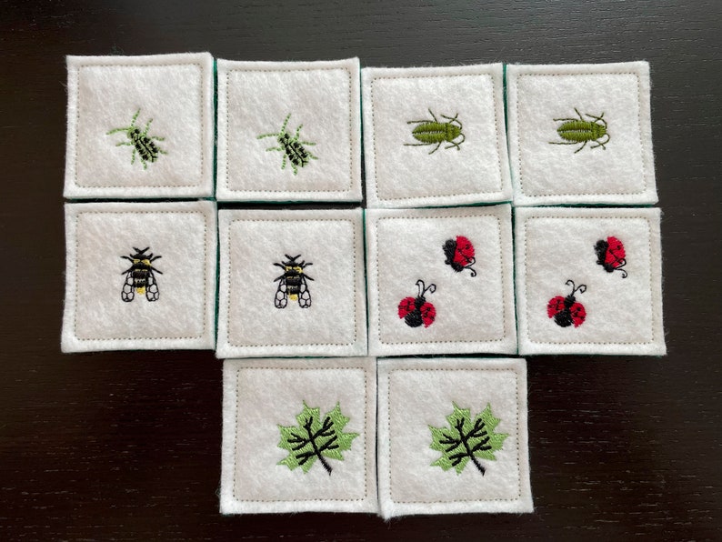 Bug Matching and Memory Game for Kids Handmade - Etsy