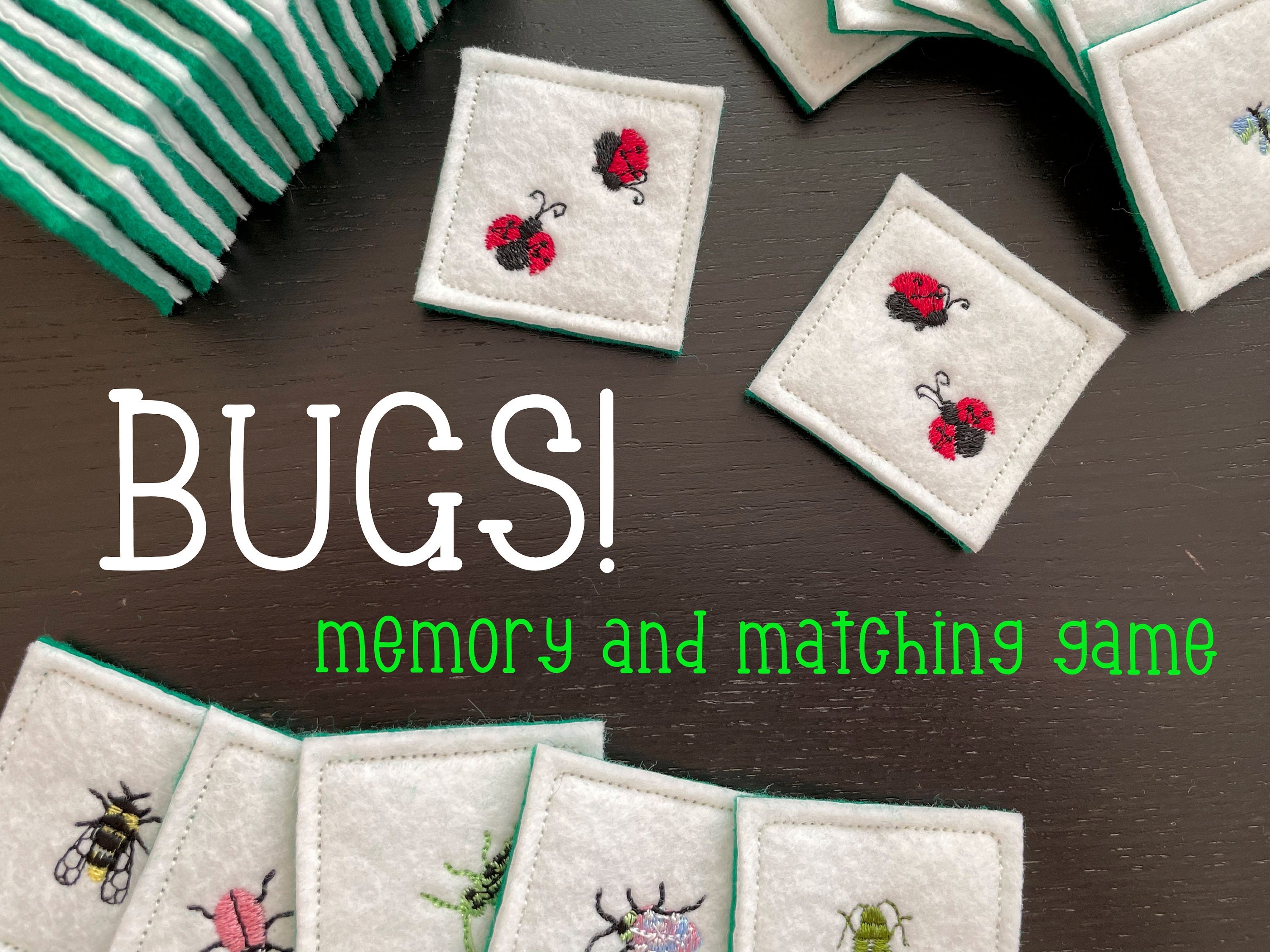 Bug Matching and Memory Game for Kids Handmade - Etsy