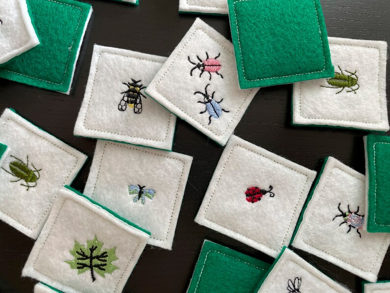 Bug Matching and Memory Game for Kids Handmade - Etsy