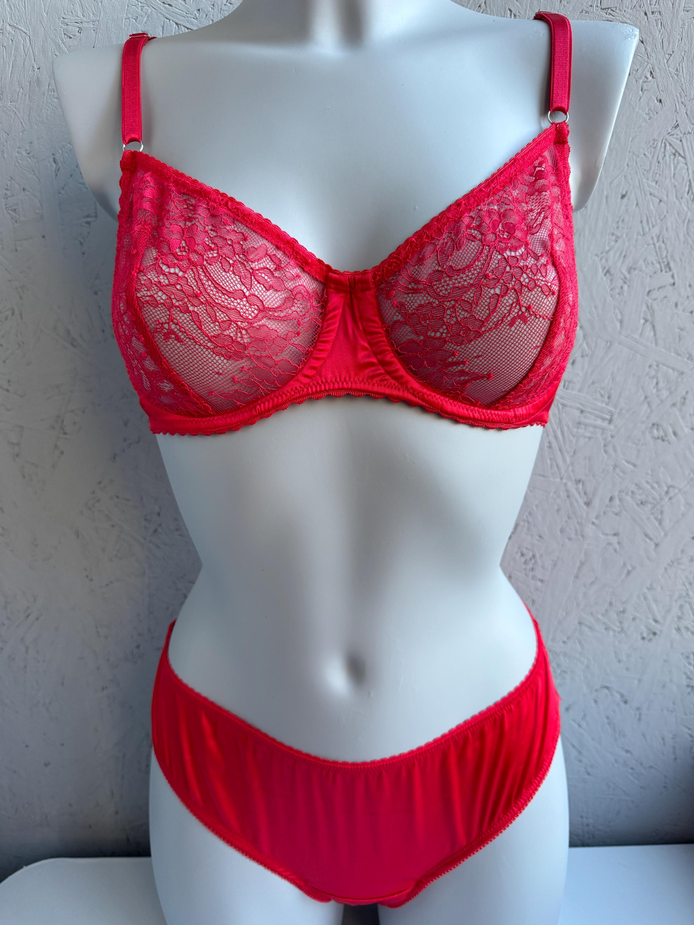Red Lace Lingerie Erotic Sheer Lingerie Hot Sexy Underwear Sheer Bra and Panty Set Wife Gift Ladies Super Hot Lingerie Etsy Canada