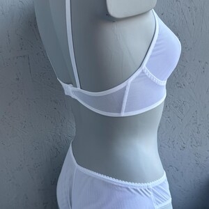 Sheer Bra and Panty Set Transparent Lingerie See Through White Bralette Mesh Panty Sheer ...