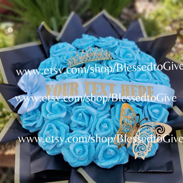 Ribbon Rose Bouquet - Etsy