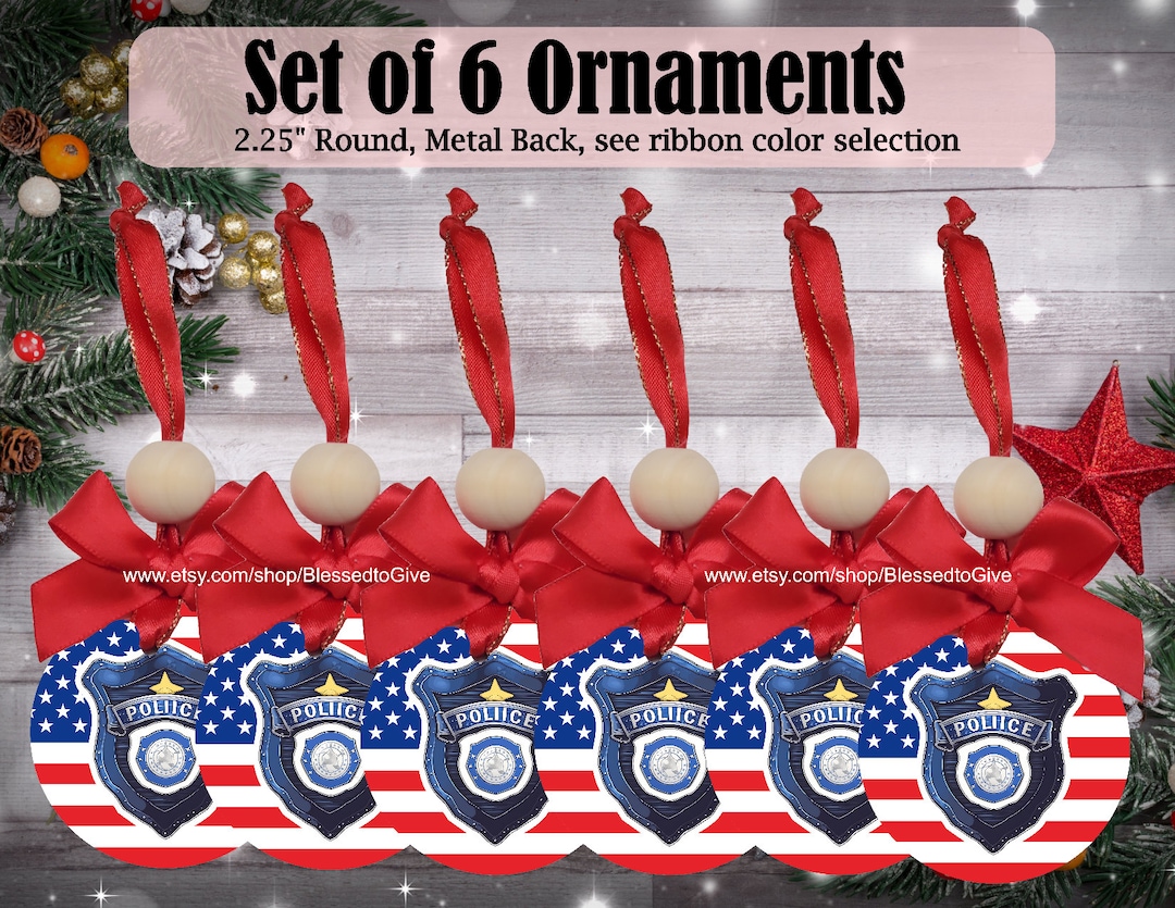 Police Officer Ornaments, Police Christmas Ornament, Police Christmas ...