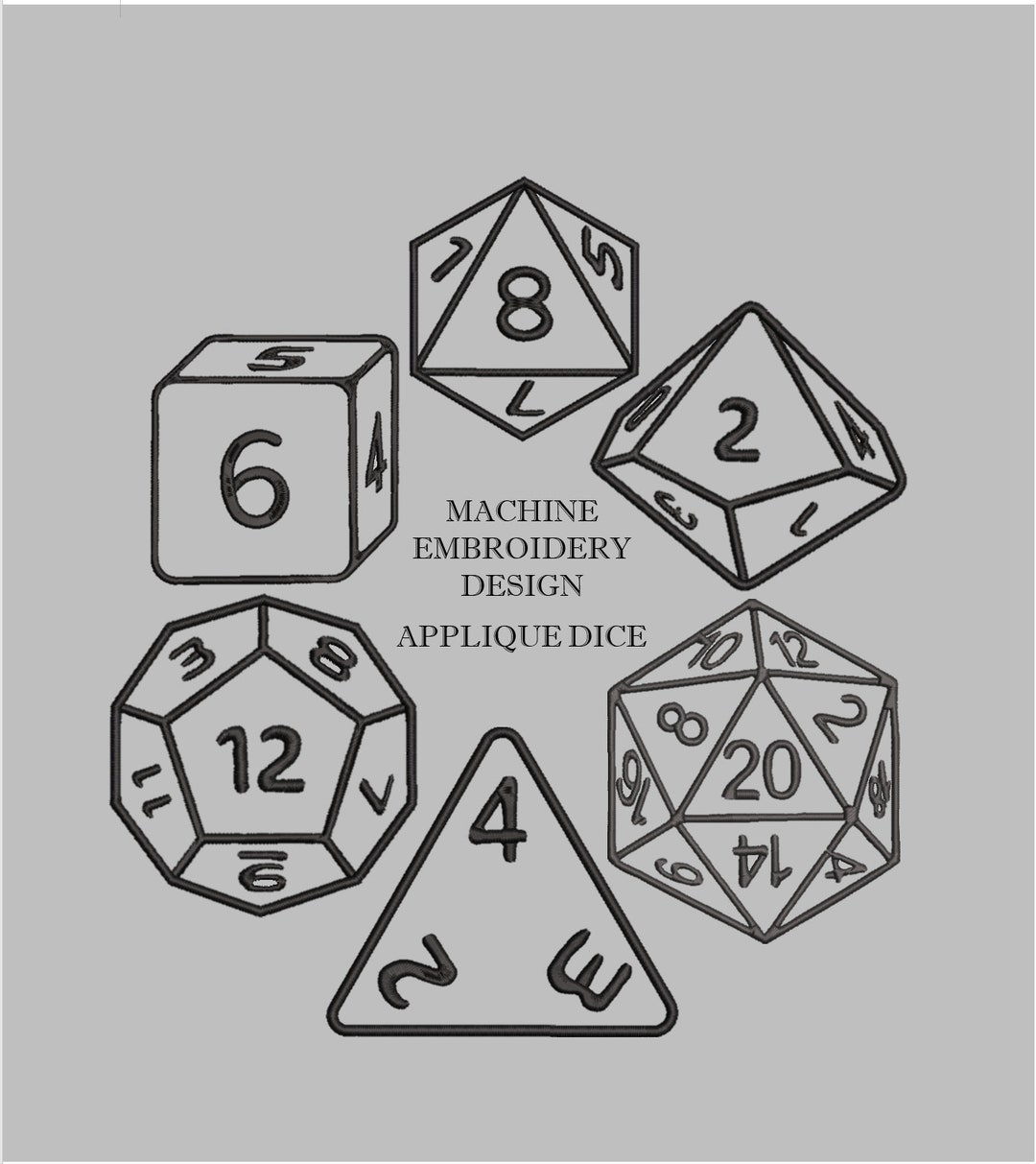 Machine Embroidery Design - Applique Dice - Etsy