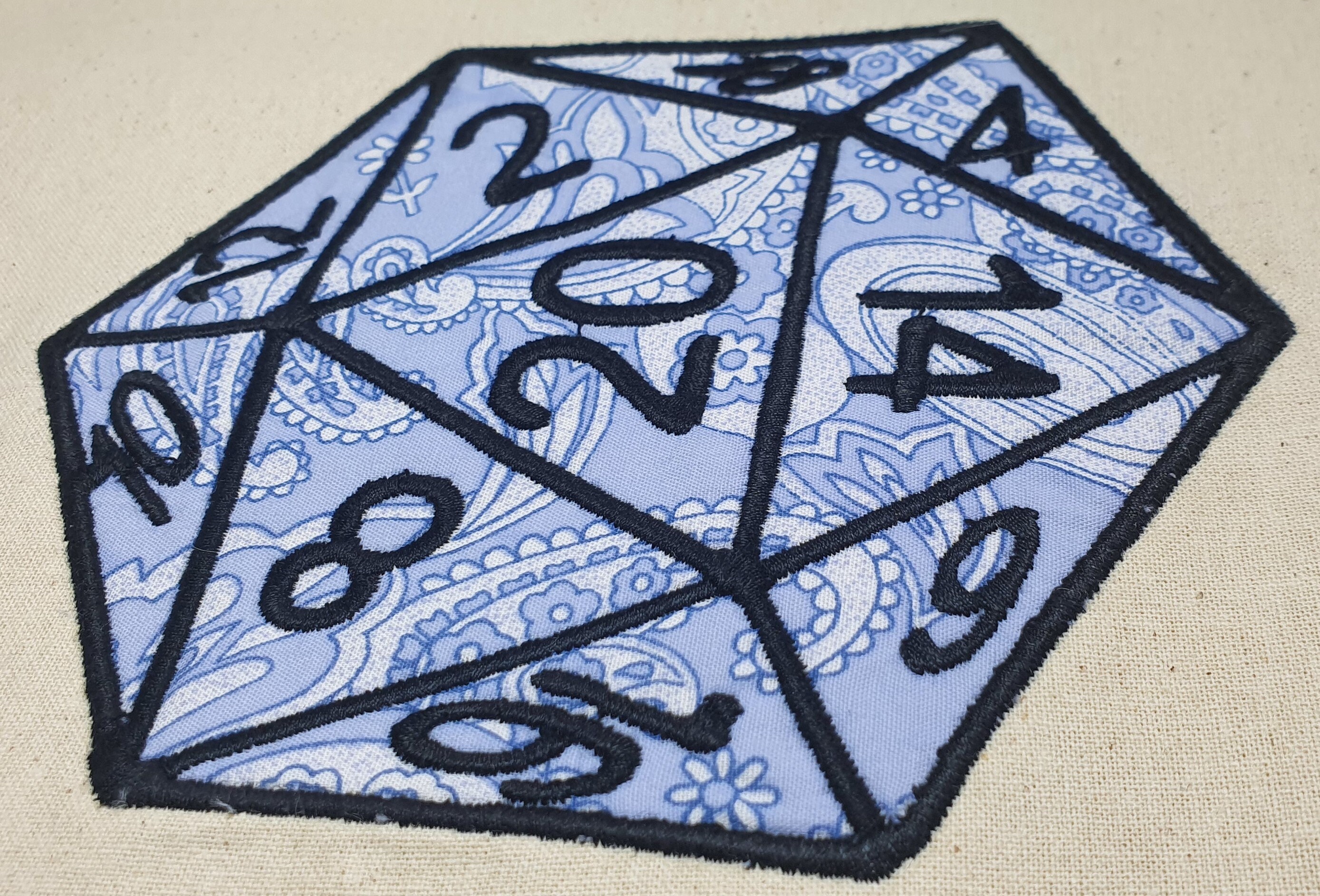 Machine embroidery design Applique D20 DnD 20 Dice | Etsy
