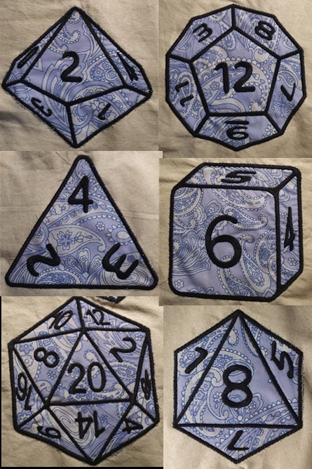 Machine Embroidery Design - Applique Dice - Etsy