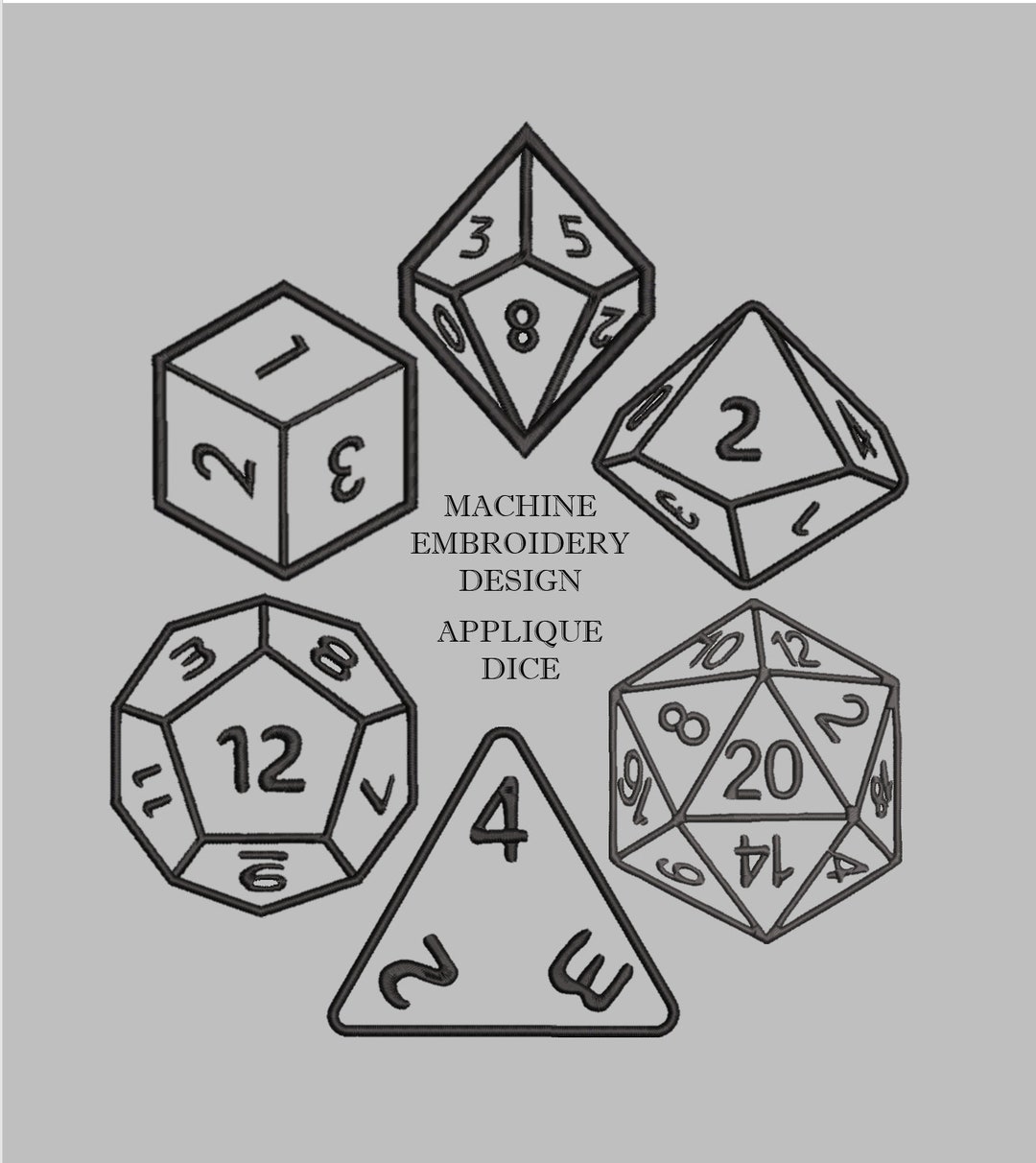 Machine Embroidery Design - Applique Dice (part 2) - Etsy