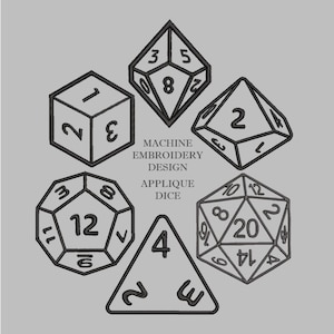 Machine Embroidery Design - Applique Dice (part 2) - Etsy