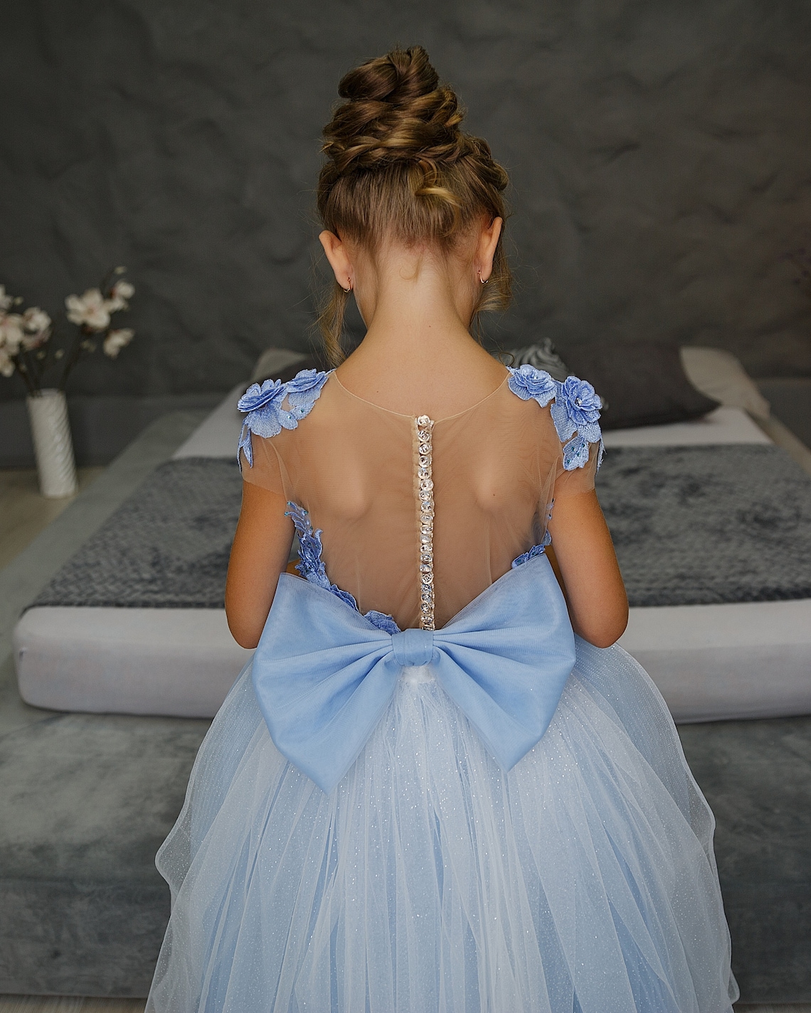 Baby Blue Flower Girl Dress Tulle Flower Girl Dress Infant - Etsy