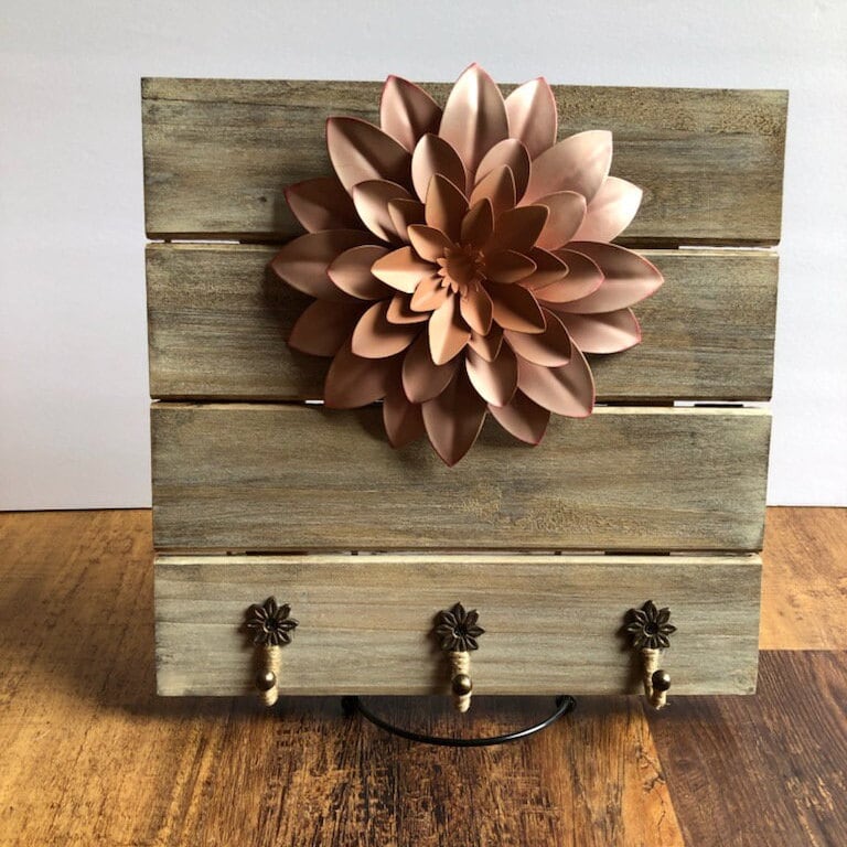 Rose Pink Metal Succulent Flower Key Hook / Holder/ Nursery - Etsy