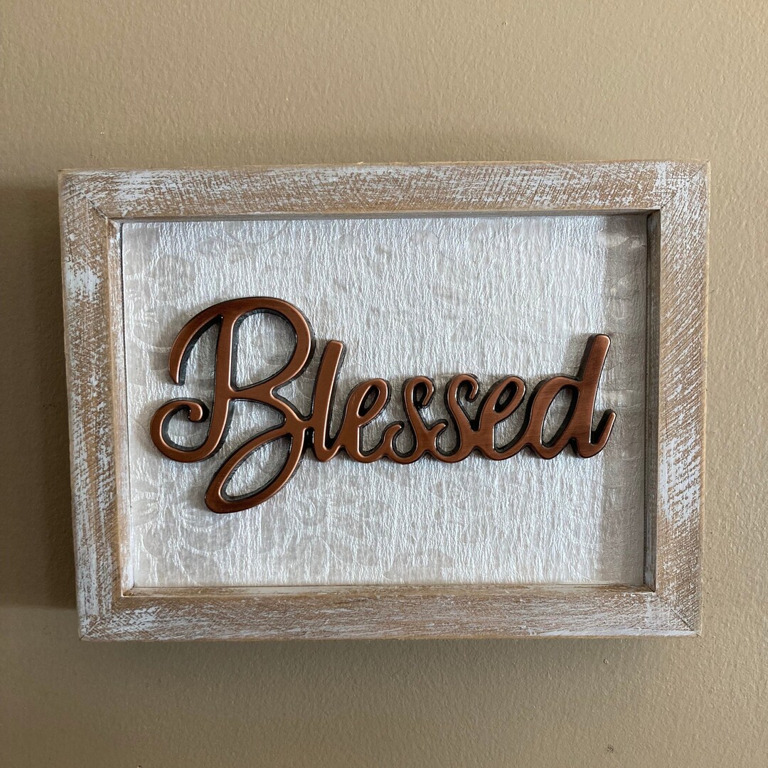 Blessed Wall or Table Decor Rustic Farmhouse Wall Art - Etsy