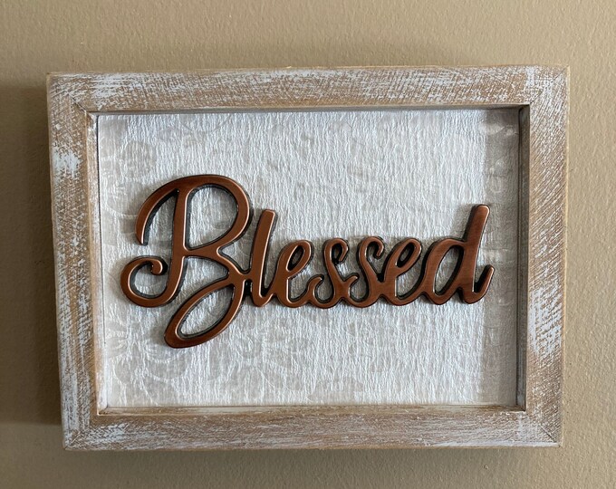 Blessed Wall or Table Decor, Rustic, Farmhouse Wall Art, Wedding ...