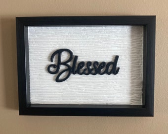 Blessed Wall or Table Decor, Rustic, Farmhouse Wall Art, Wedding ...