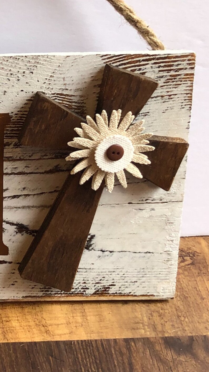 Christian Wall Art Rustic Wood faith Sign. - Etsy