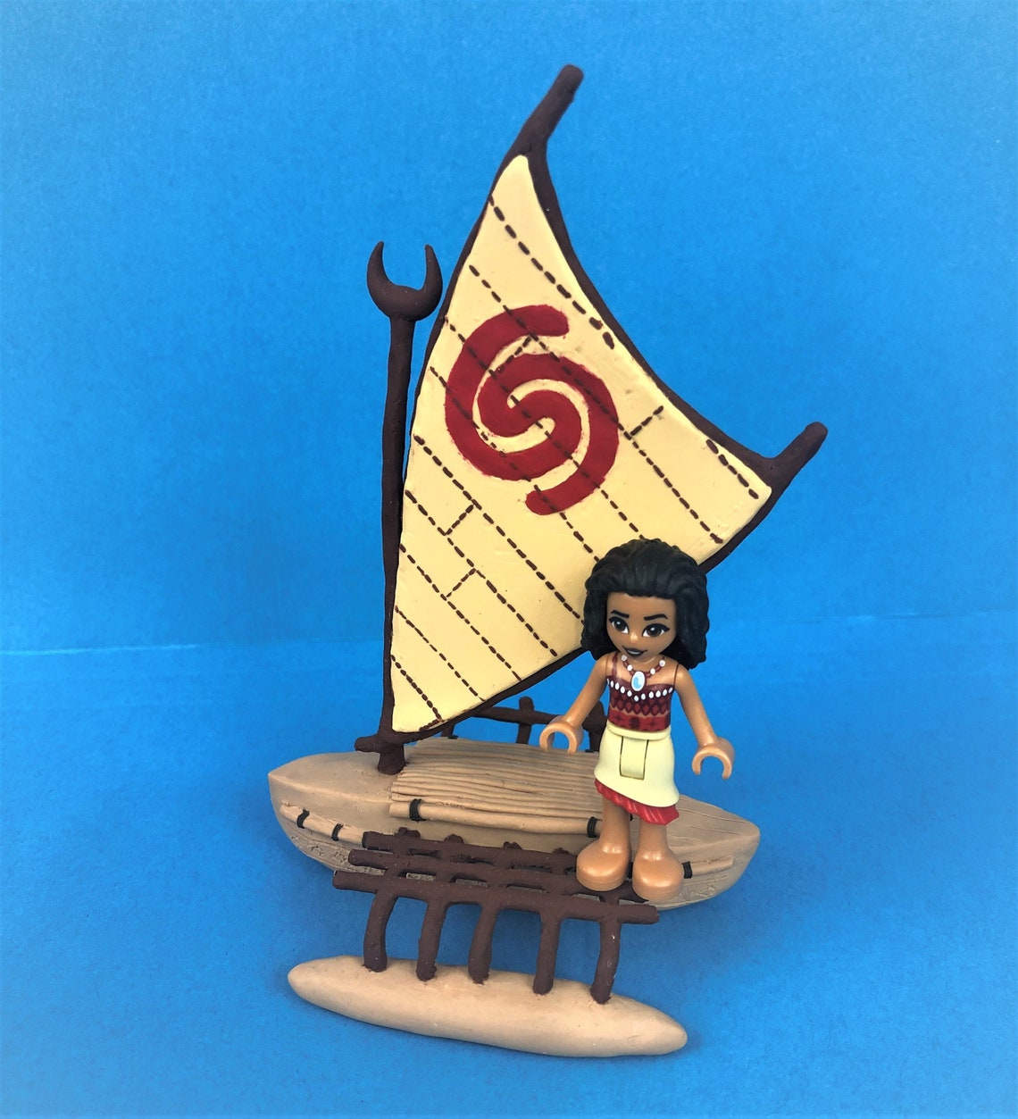 Handmade Polymer Clay Moana's Boat | Etsy