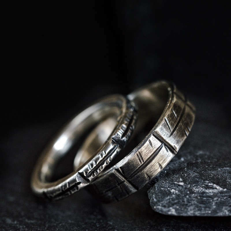 Rustic Wedding Ring - Etsy