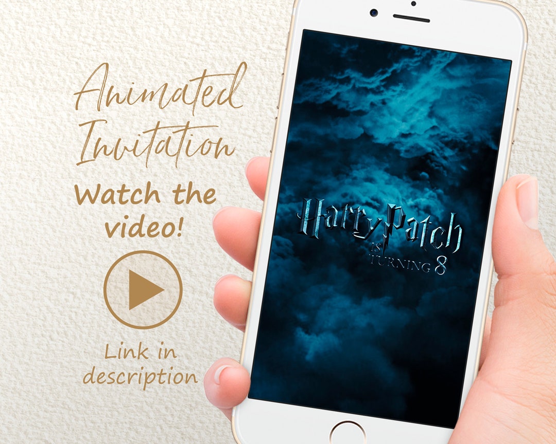 Wizard Invitation, Wizard Birthday Invite, Wizard Party Video, Magical ...