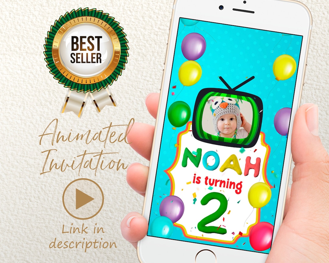 Birthday Invitation, Party Decoration, Video Invitation, Birthday ...