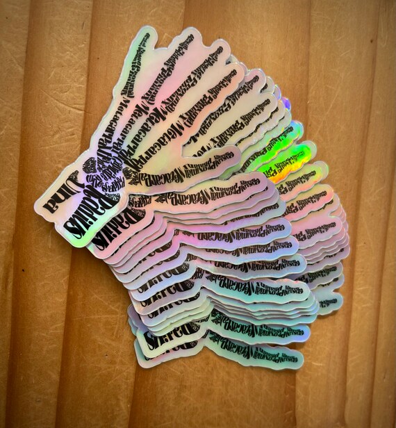 Bones of the Hand Holographic Vinyl Sticker Decal | Etsy