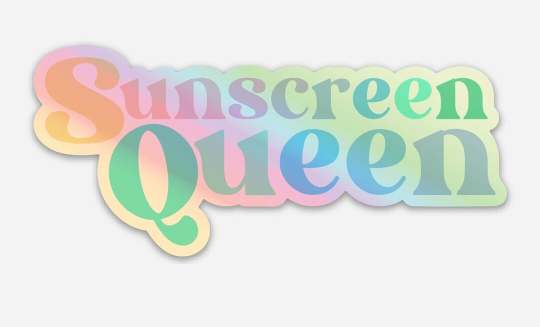 Sunscreen Queen Vinyl Sticker - Etsy